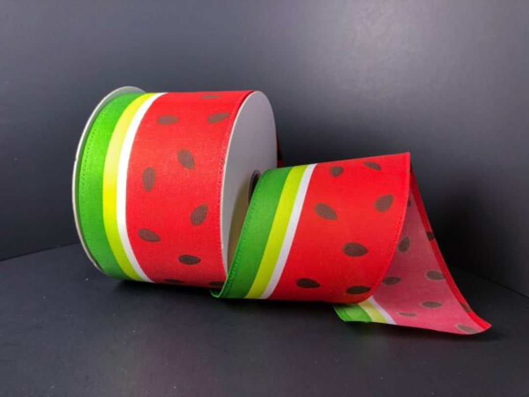 Wired Watermelon Ribbon, Watermelon Ribbon, Summer Watermelon Ribbon ...