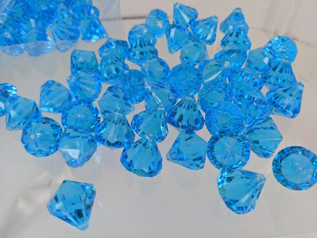 Turquoise Acrylic Diamond Vase Fillers, Table Confetti (20mm X 25mm) - Etsy