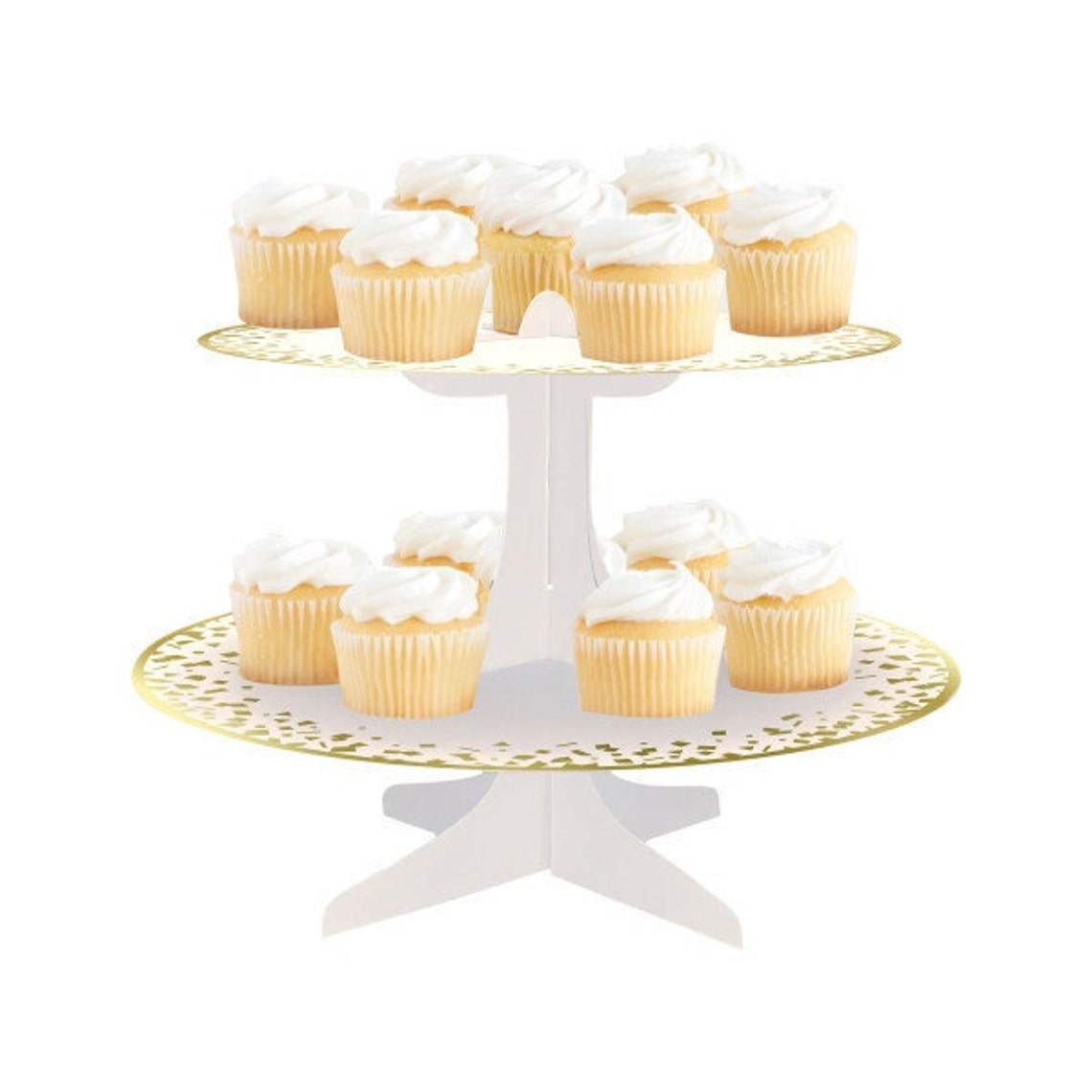 White and Gold Cardboard Cupcake Stand White Cupcake Stand - Etsy