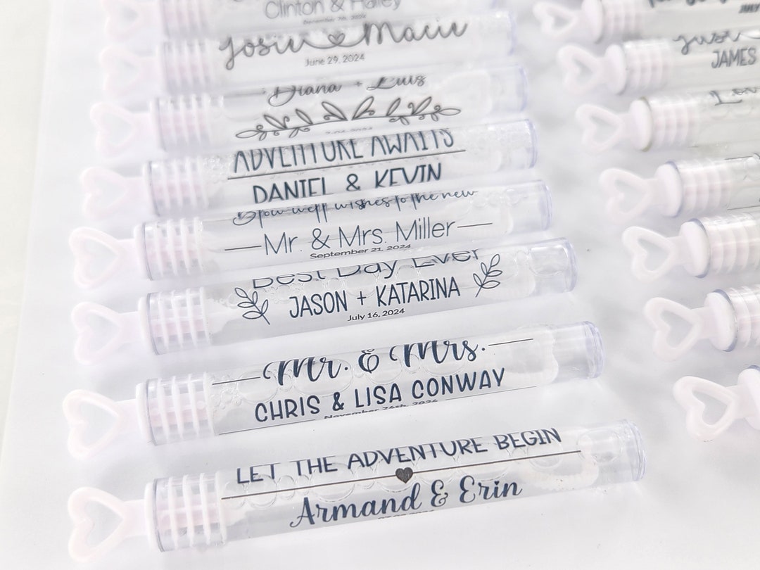 30 Personalized Bubble Labels for Bubble Wands, Custom Printed, Labels ...