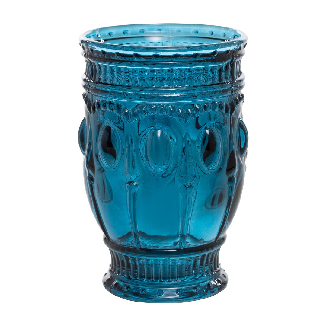 10oz Navy Blue Vintage Inspired Glass Goblet, DIY Wedding Tableware ...