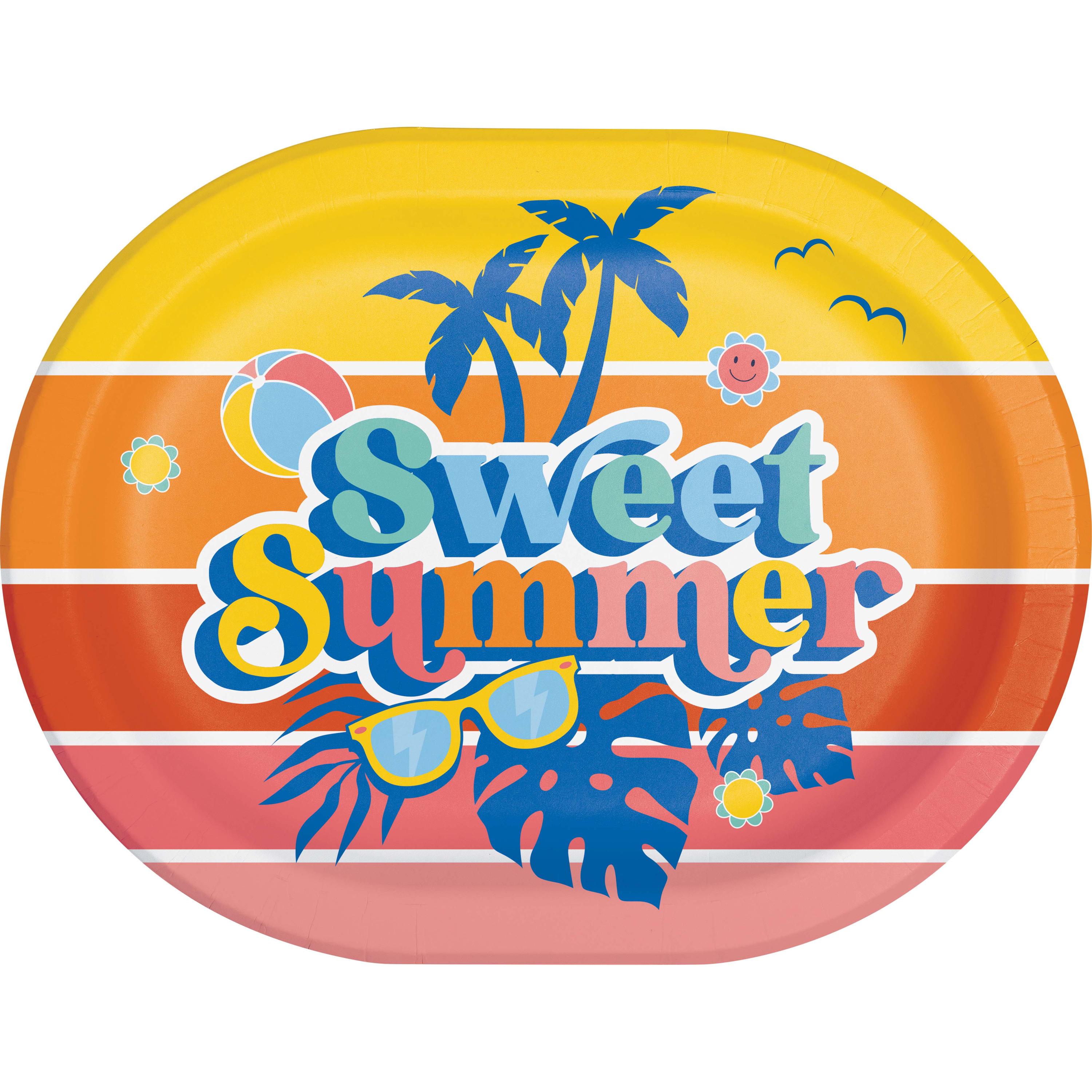 Summer Vibes Lunch Party Plates 8ct, Beach Party, Pool Party, Spring ...