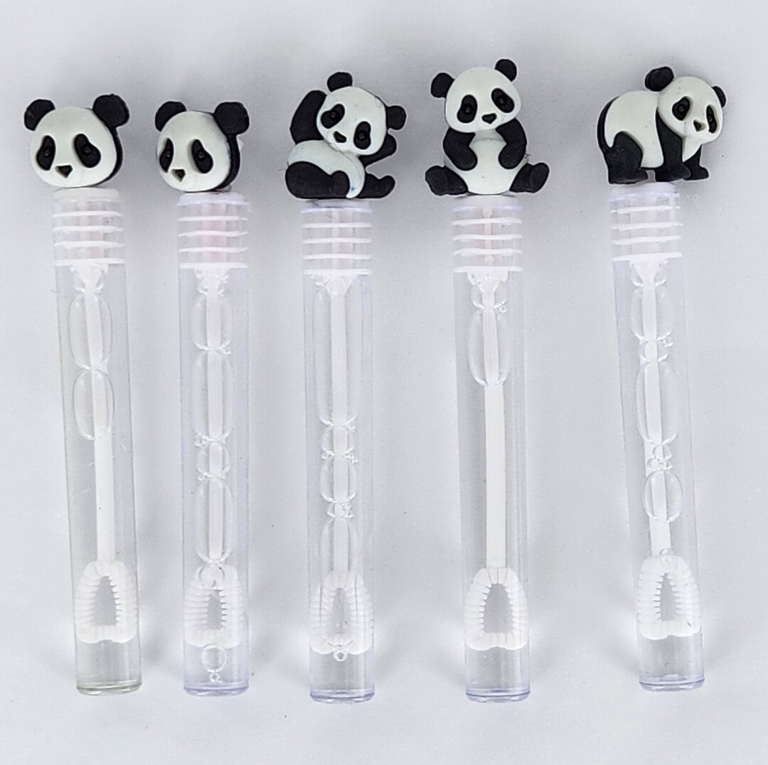 5 Cute Panda Party Bubble Favors, Kids Party Supplies, Zoo Party Favors ...
