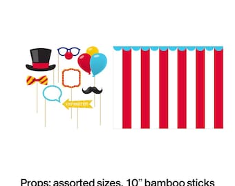Circus Carnival Photo Booth Kit 9 Piece Set Circus Themed - Etsy