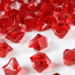 Red Acrylic Rocks, Acrylic Rock Filler, Vase Filler, Gems, Acrylic Gems ...