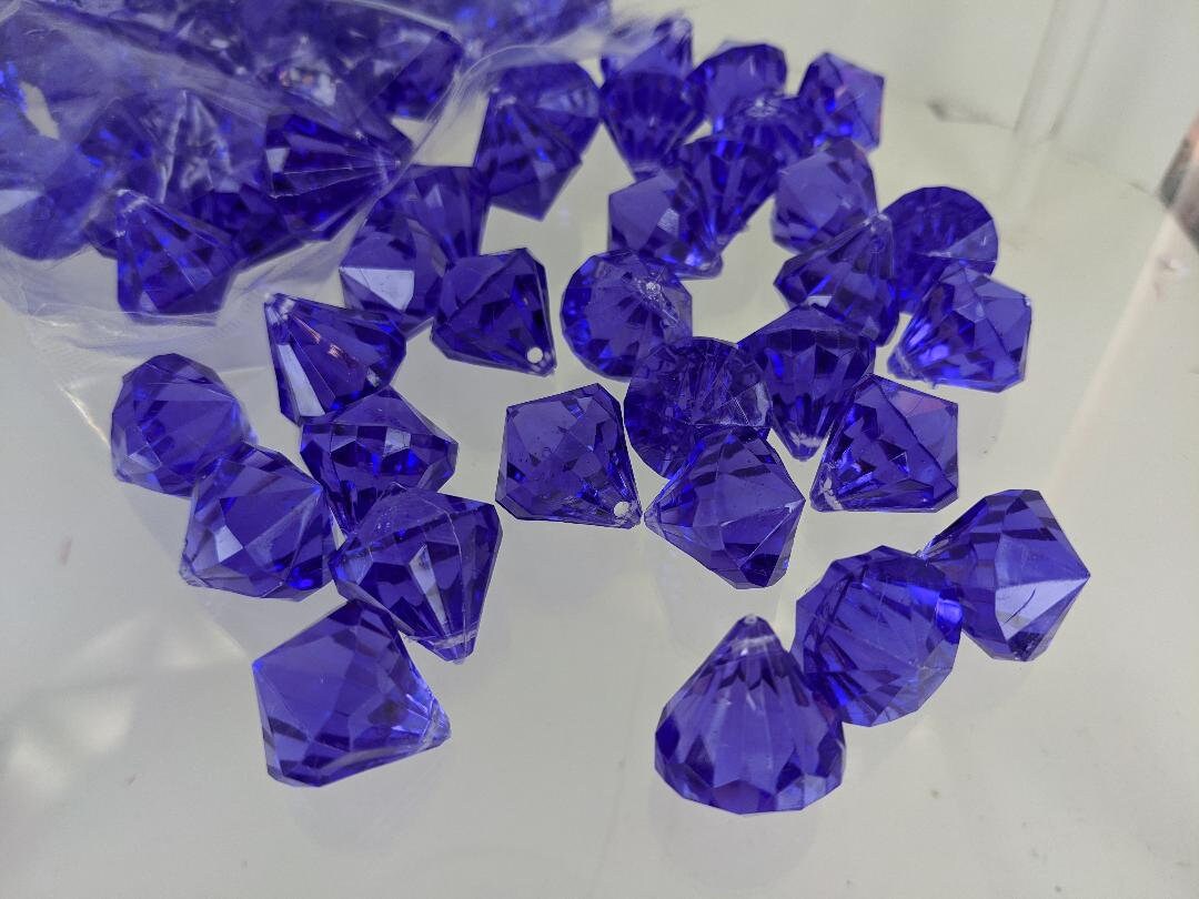 Purple Acrylic Plastic Diamonds Confetti, Diamond Table Scatter ...