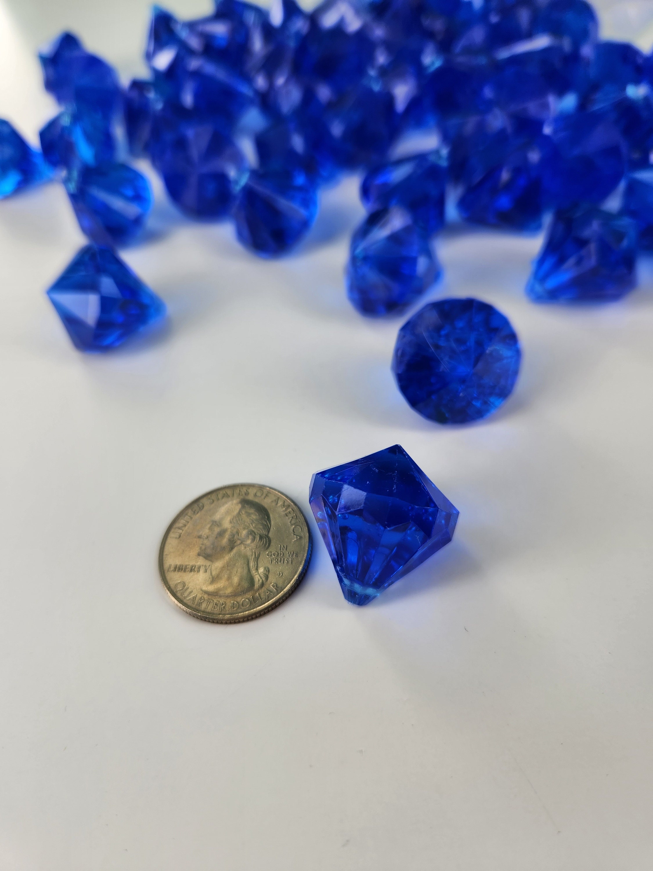 Royal Blue Acrylic Plastic Diamonds Confetti, Diamond Table Scatter ...
