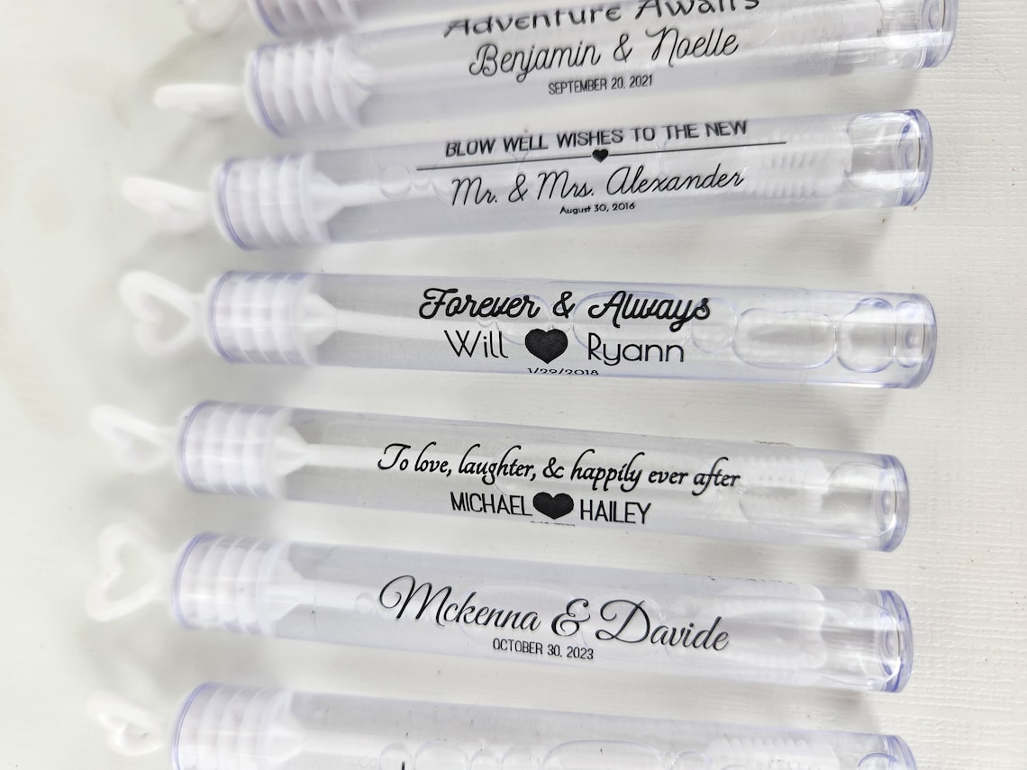 30 Personalized Bubble Labels for Bubble Wands Wedding Bubble - Etsy