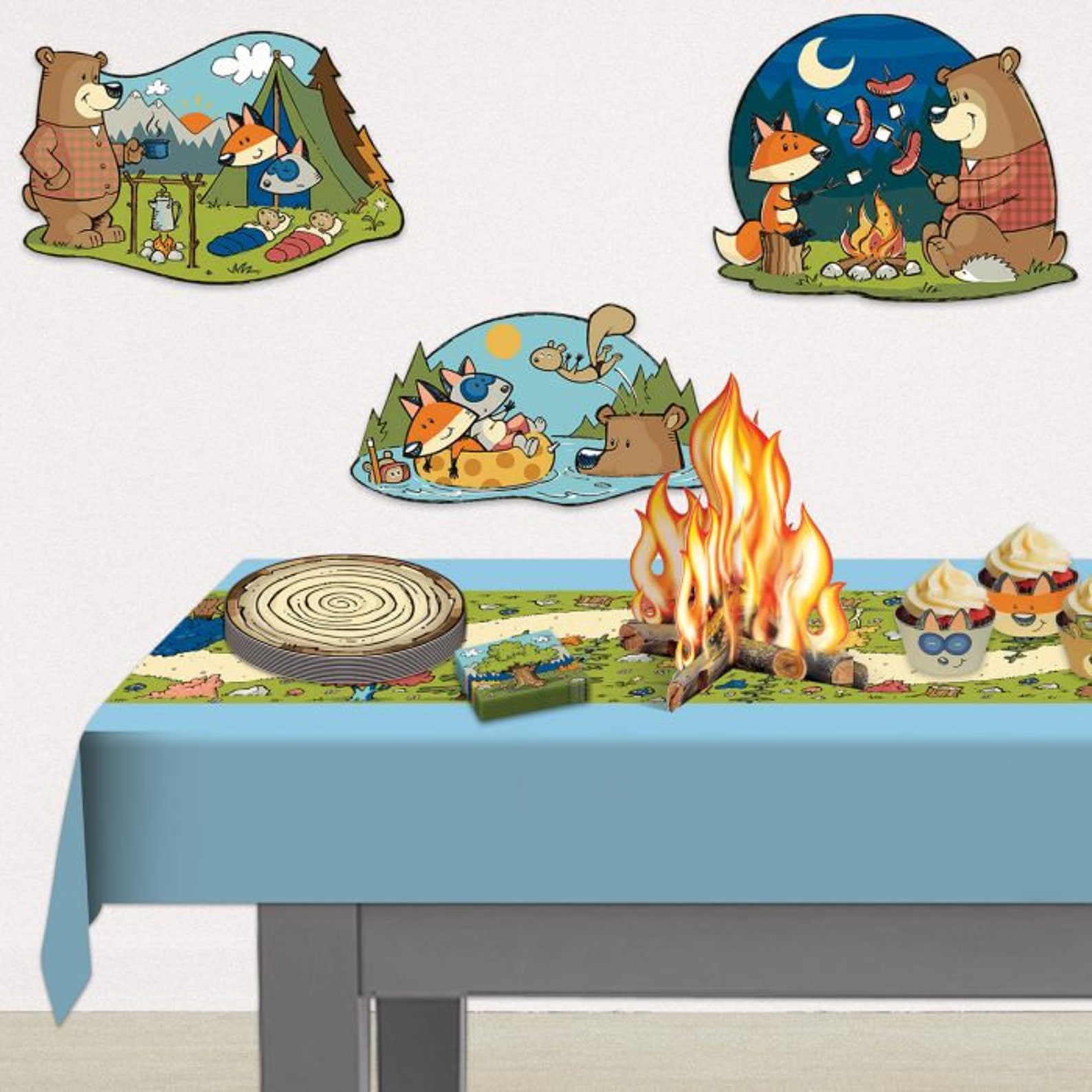 3D Campfire Centerpiece, Camping Party, Wild West Birthday, Woodland ...