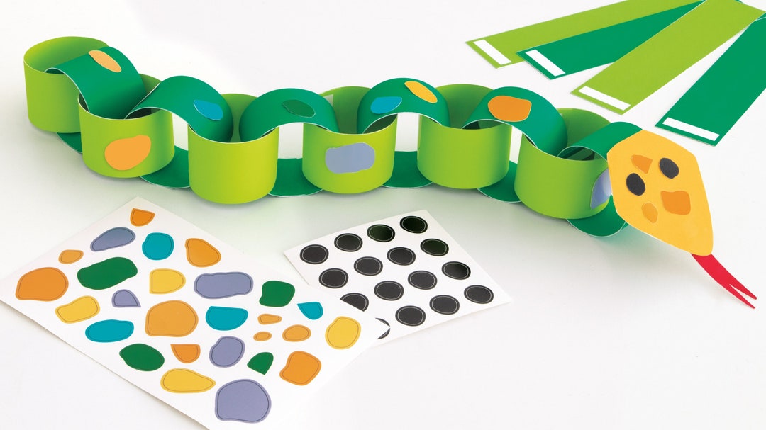 4- Snake Paper Chain Craft Kits for Kids, Outdoor Birthday Party Favors ...