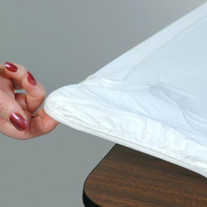 60" Round Kwik Covers Plastic Elastic Fitted, Huggable and Stretchable Tablecloths, Outdoor ...