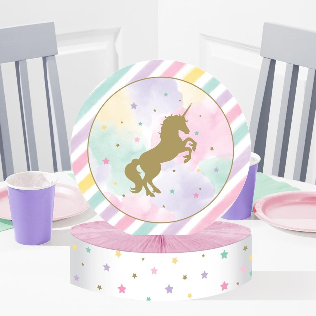 Rainbow Unicorn 3d Centerpiece, Unicorn Birthday Party. Unicorn Party ...