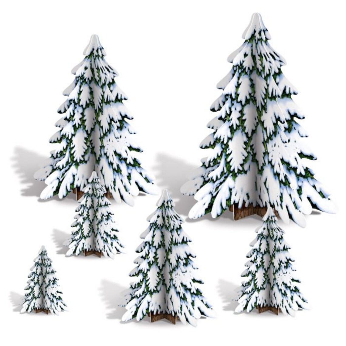3D Winter Pine Tree Centerpieces, Christmas Table Decor, Decorations ...