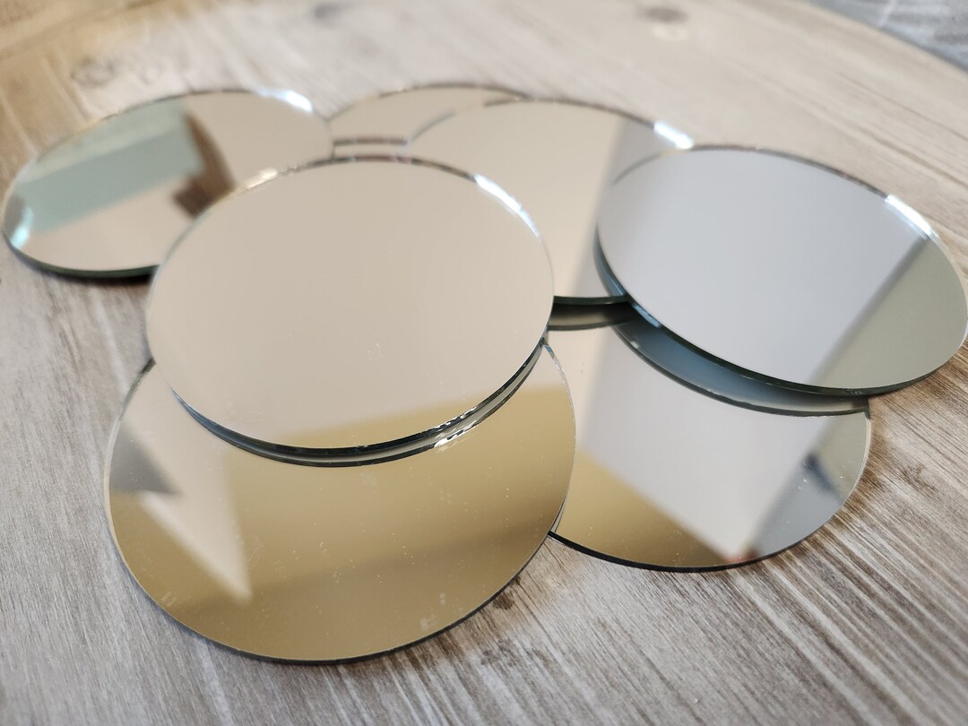 3 Inch Round Glass Craft and Hobby Mirrors, 50pcs/package, Small Round ...