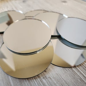 3 Inch Round Glass Craft and Hobby Mirrors, 50pcs/package, Small Round ...