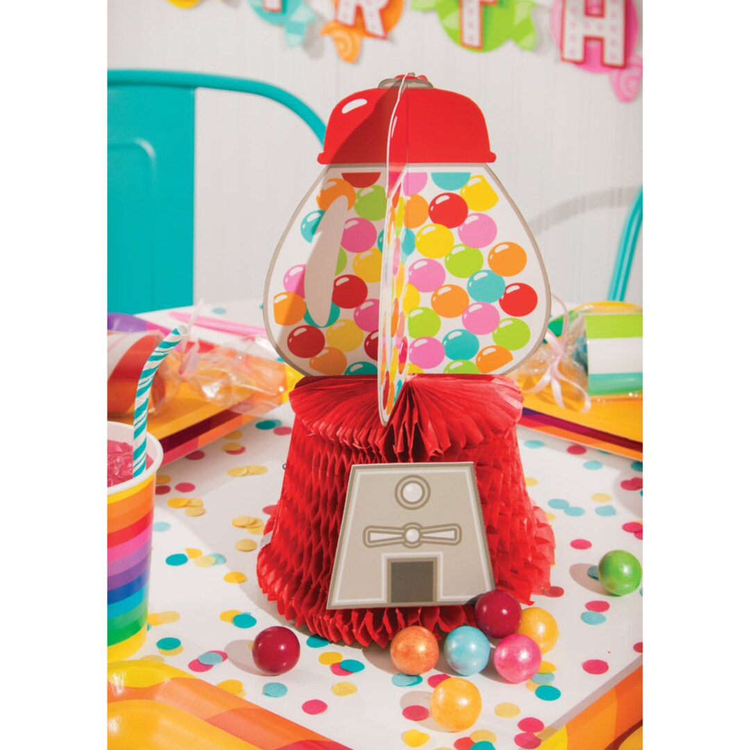 3d Gumball Machine Shaped Centerpiece Decor, Candy Shop Party, Sweets ...