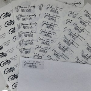 30 Clear Personalized Address Return Labels, Clear Lables, Custom ...