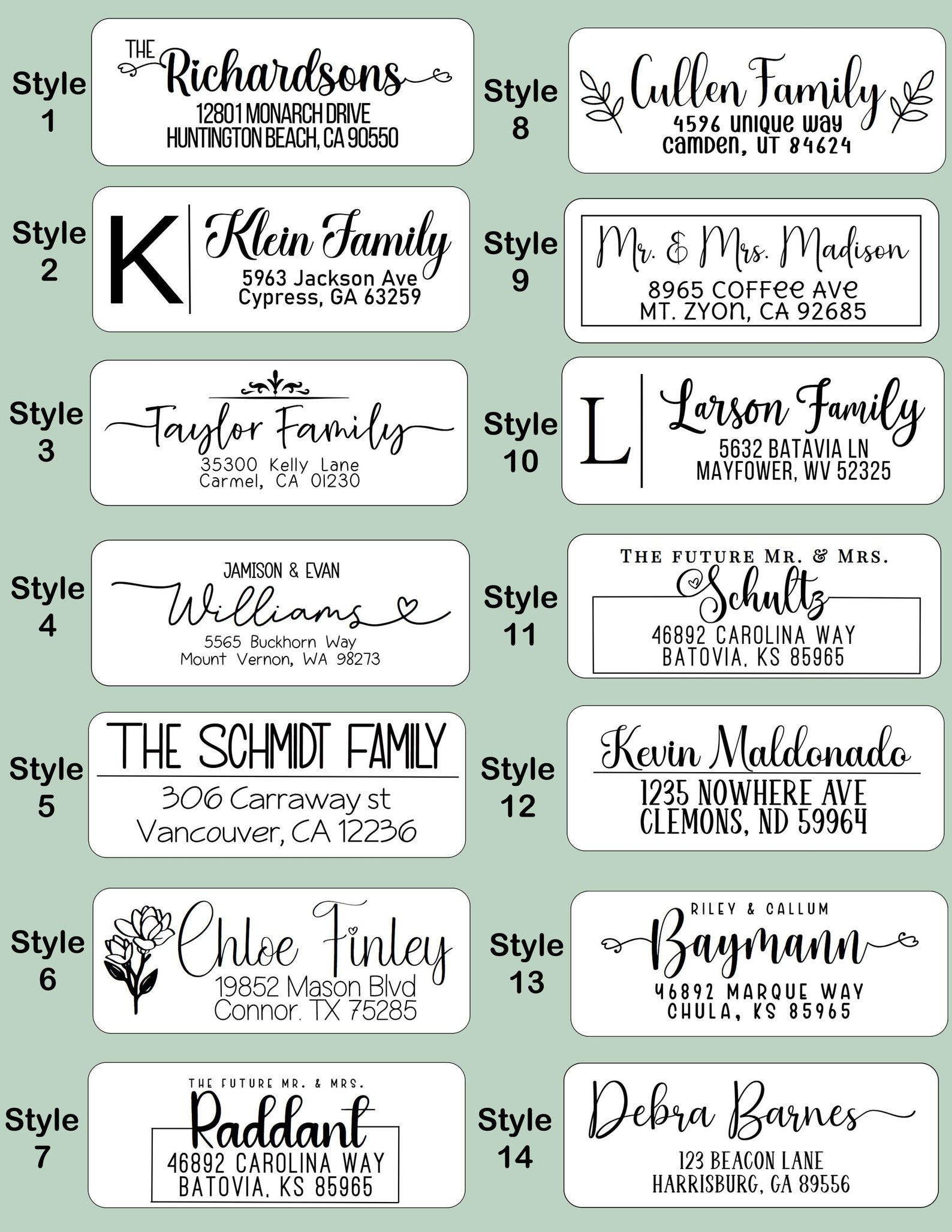 30 Clear Personalized Address Return Labels, Clear Labels, Custom ...