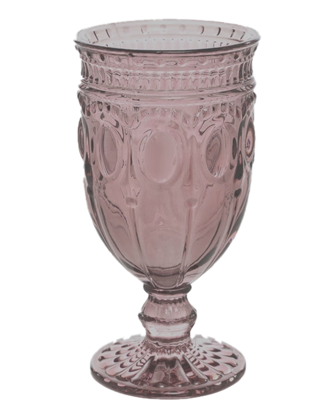 10oz Blush Vintage Inspired Glass Goblet, DIY Wedding Tableware, Pink ...