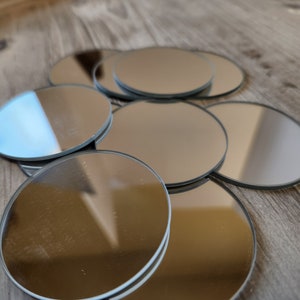 50- 2" Round Glass Craft and Hobby Mirrors, Small Round Glass Mirrors ...