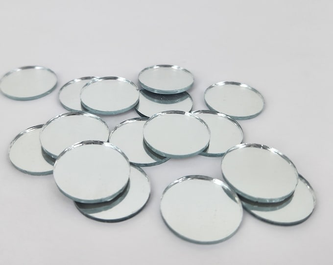 3/4 Inch Round Glass Craft and Hobby Mirrors, Small Round Mirrors ...