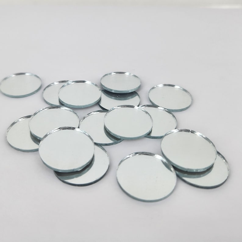 3/4 Inch Round Glass Craft and Hobby Mirrors, Small Round Mirrors ...