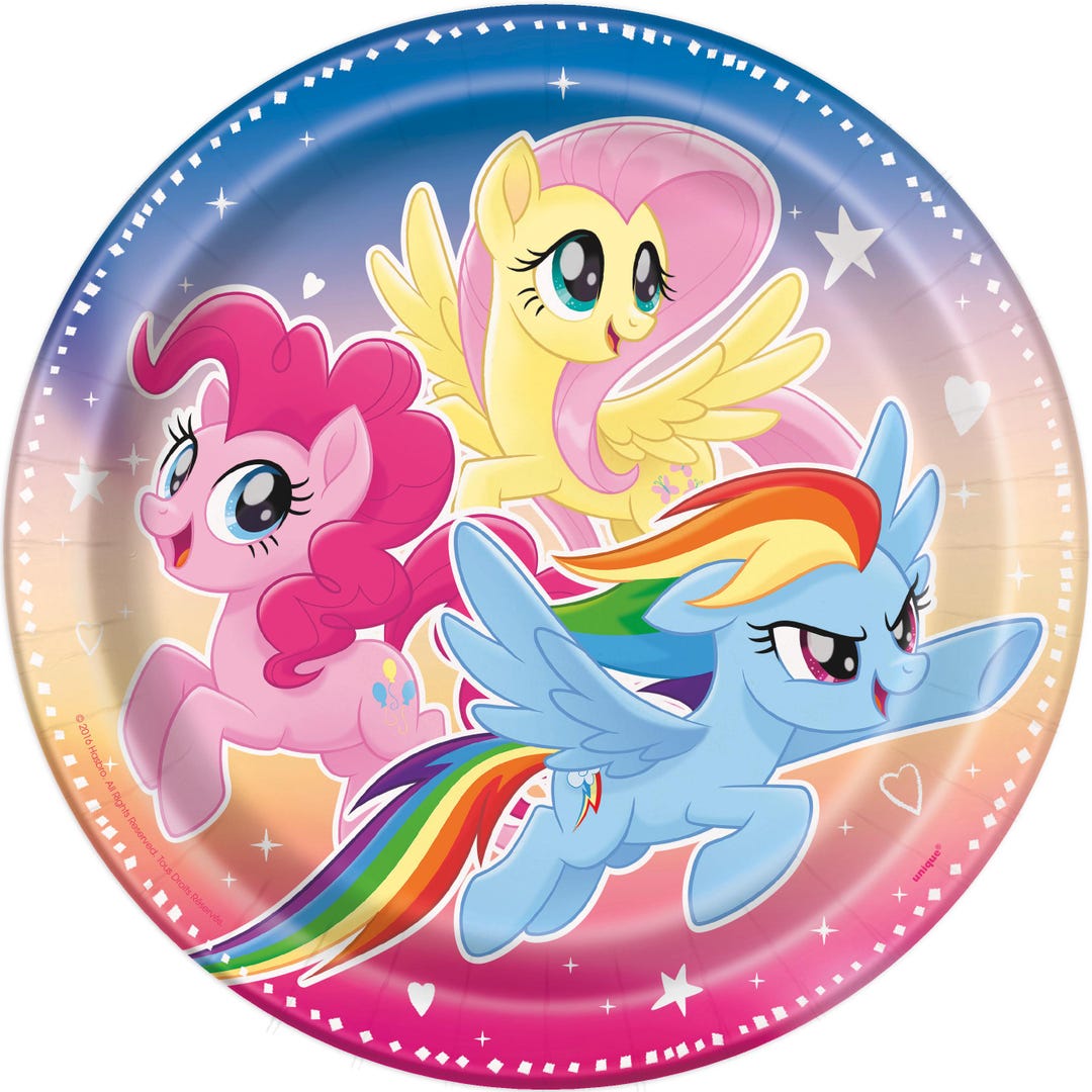 My Little Pony Paper Lunch Plates 8ct, Girls Party, Girl Birthday Party ...