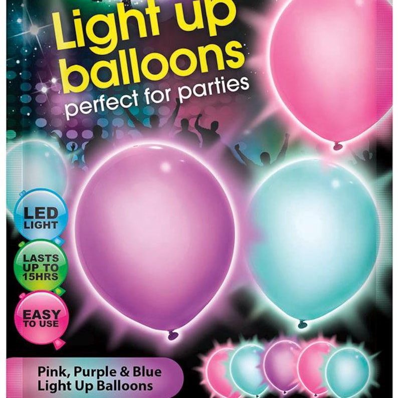 Lighted Birthday Balloons, LED Latex, Ilooms, Light up Balloons - Etsy