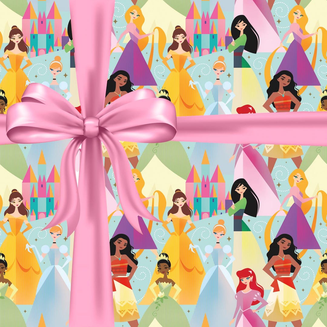 Disney Princess Gift Wrap, Pretty Princess Birthday, Princess Birthday ...