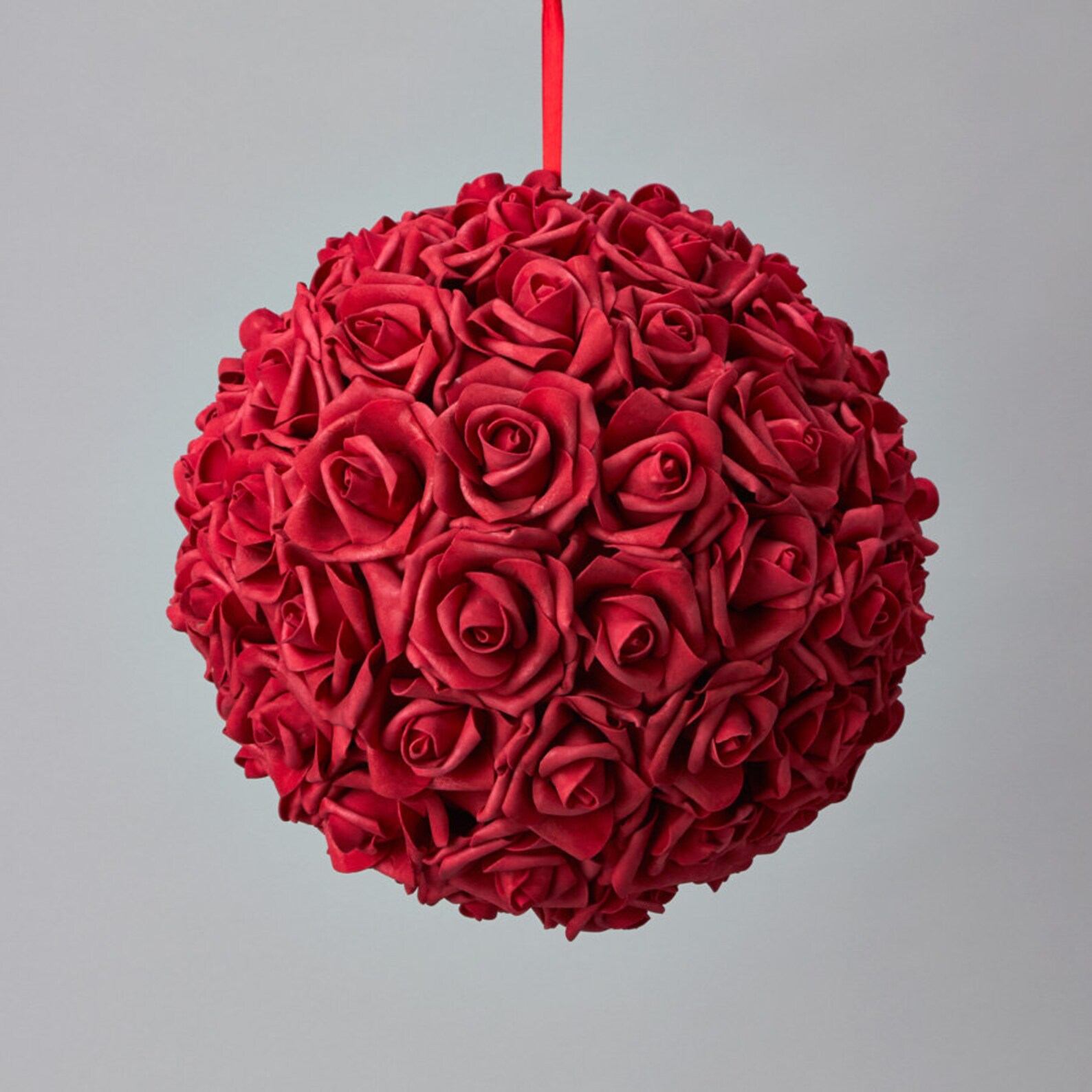 Red Foam Rose Soft Touch Flower Ball Red Pomander Flower - Etsy