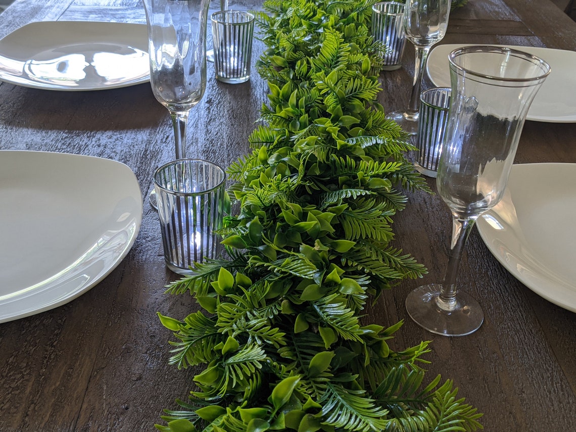 58 Artificial Fern and Gum Tree Garland Fern Garland - Etsy