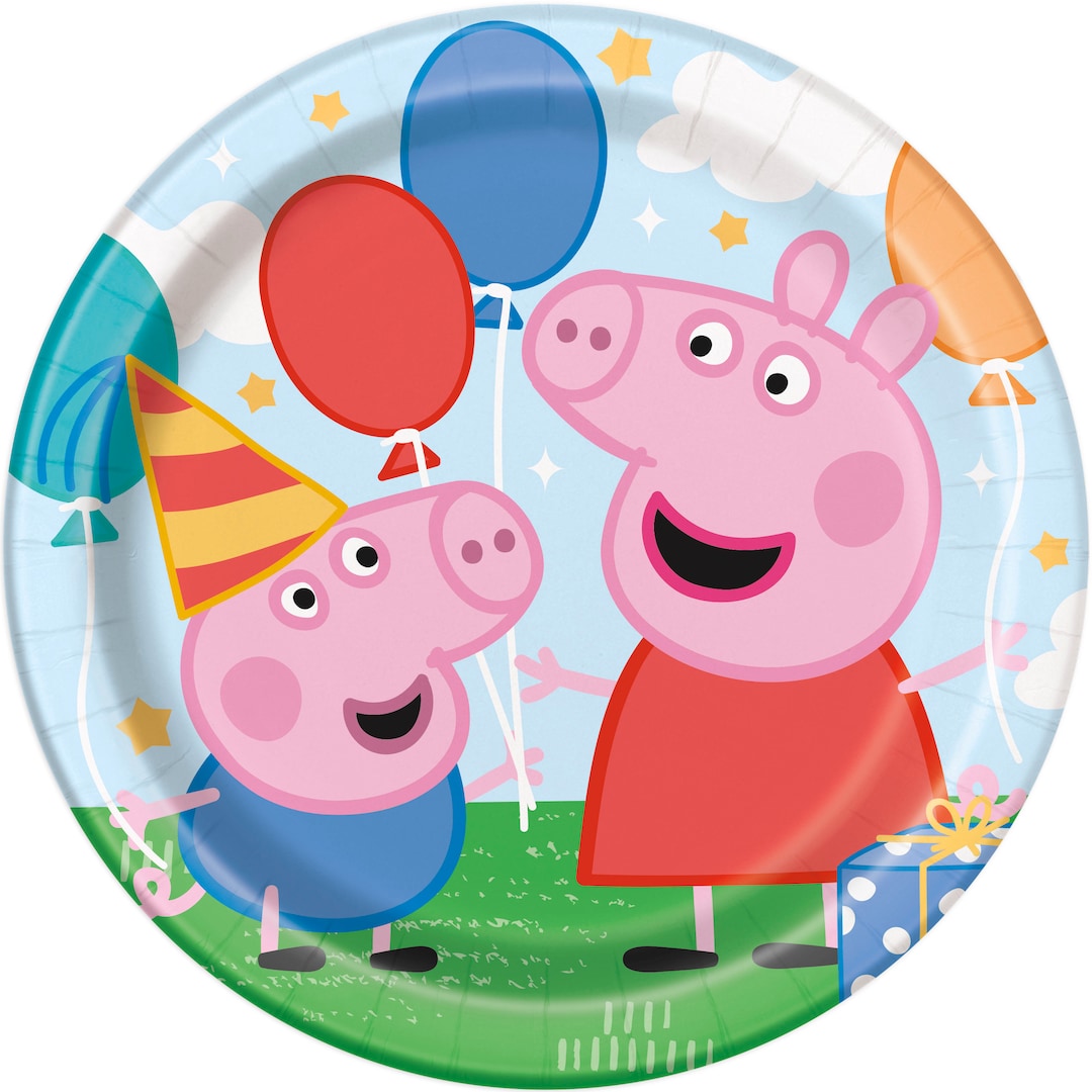Peppa Pig Birthday Party Dessert Plates (8ct) - Etsy