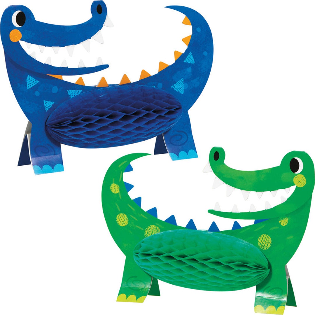 2 Alligator 3D Centerpieces Alligator Birthday Party - Etsy