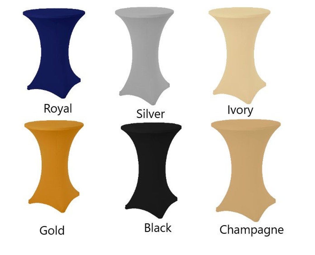 Round Spandex High Top Cocktail Table Fitted Tablecloths, Spandex ...