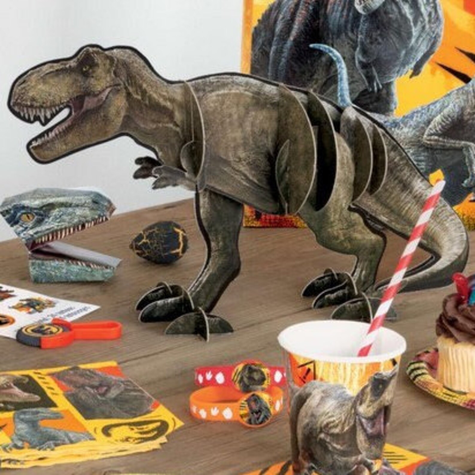 3D Jurassic World T-rex Centerpiece, Dino Birthday Party, T-rex Party ...