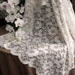 Ivory Floral Lace Square Table Overlay, Wedding Lace Overlay, Baby ...