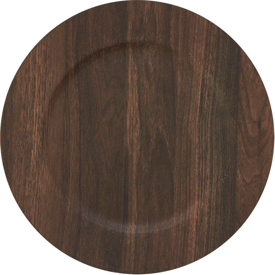 Faux Wood Plastic Charger Plate, Farmhouse Table Decor, Wood Charger ...