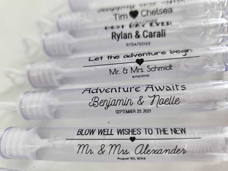 30 Personalized Bubble Labels for Bubble Wands Wedding Bubble - Etsy