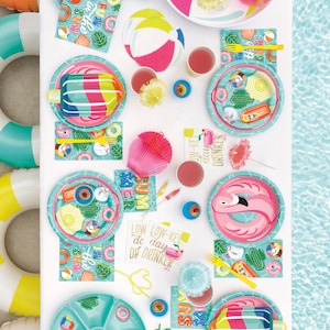 Summer Fun Pool Party Napkins, Beach Party, Pool Party, Spring, Party ...