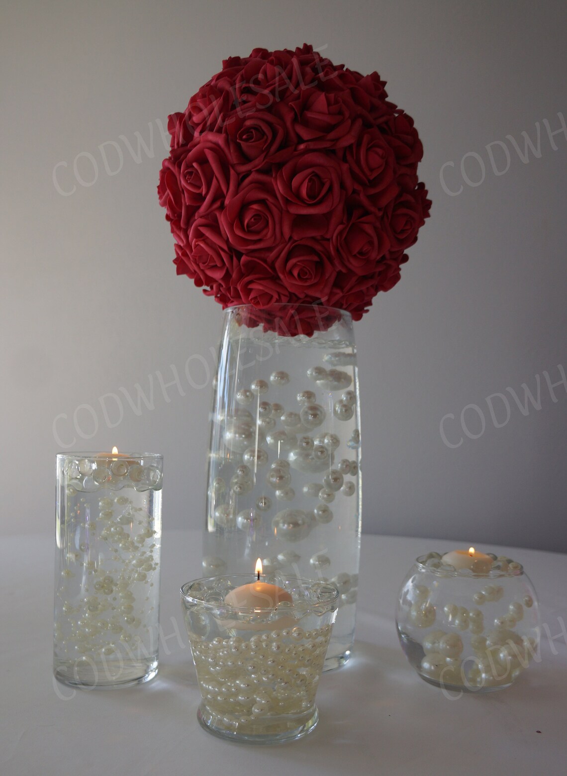 Red Foam Rose Soft Touch Flower Ball Red Pomander Flower - Etsy