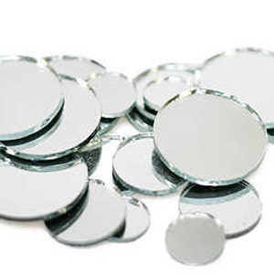 100 Count 1 Inch Round Glass Craft and Hobby Mirrors, Round Craft Hobby ...