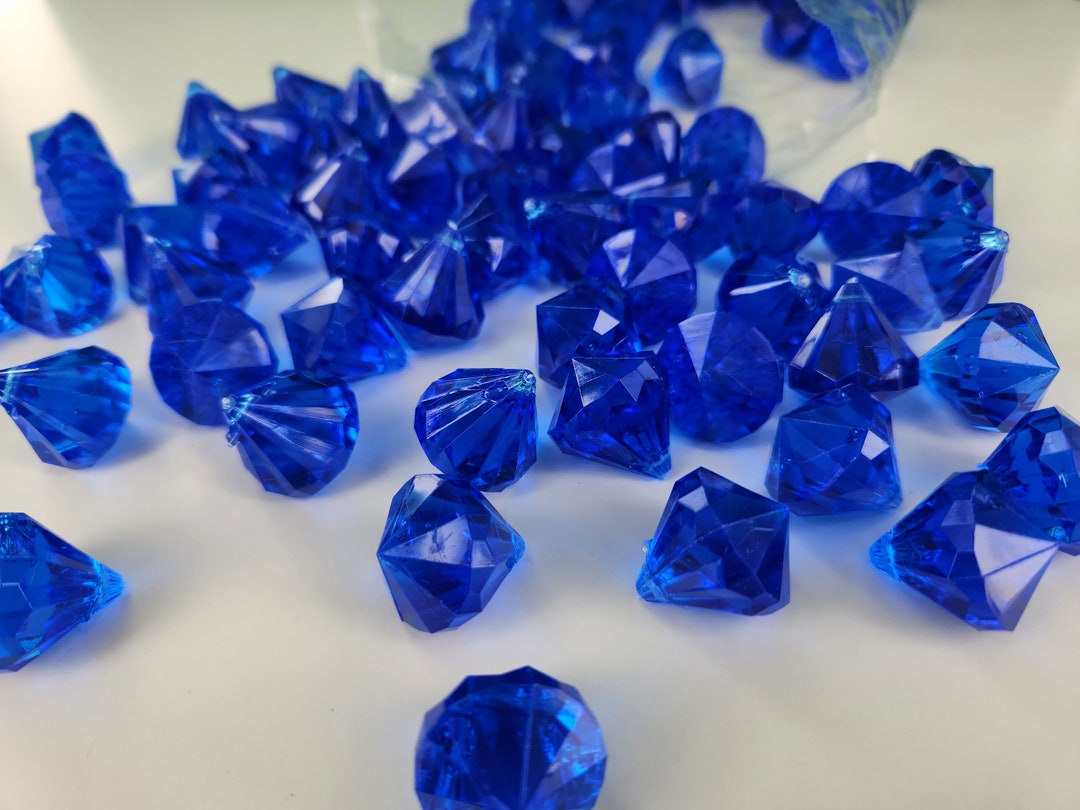Royal Blue Acrylic Plastic Diamonds Confetti, Diamond Table Scatter ...
