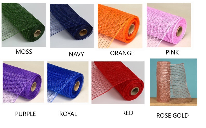 10 X 10 Yard Decorative Poly Mesh Roll With Metallic - Etsy