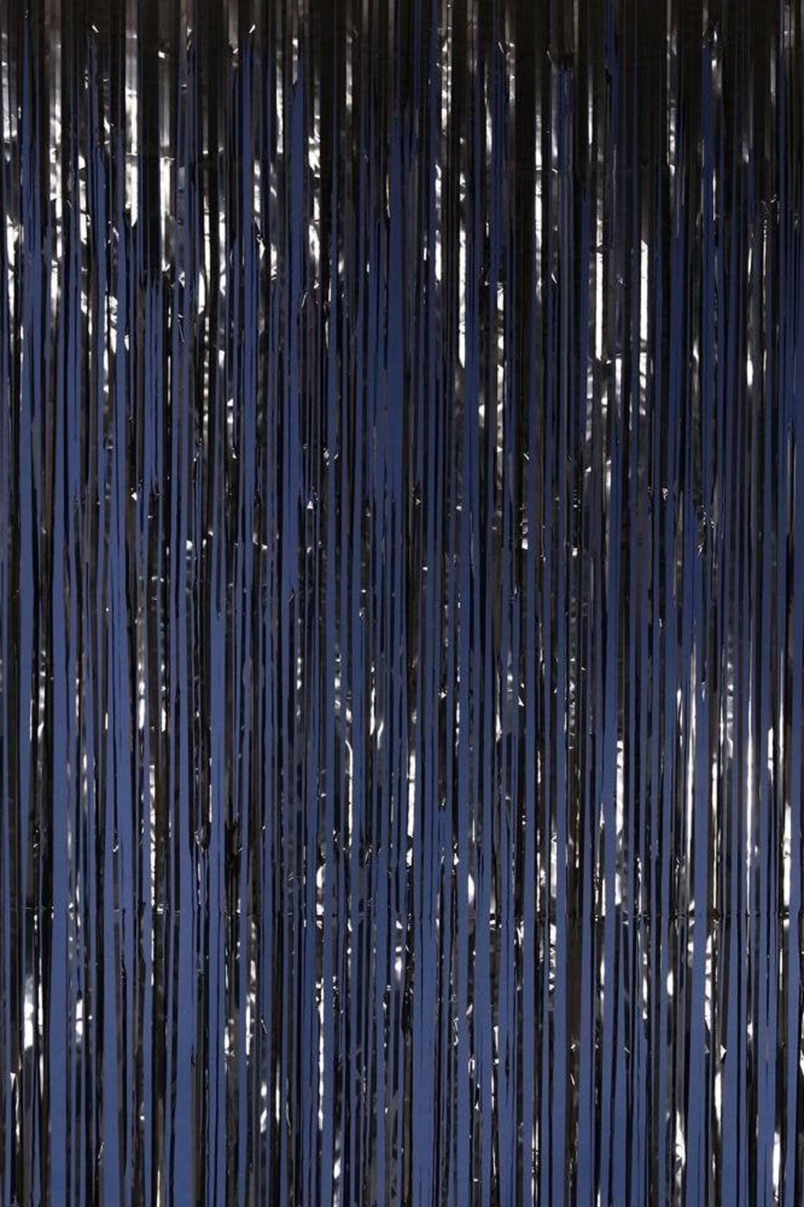 Black Metallic Fringe Curtain Panel. Baby Shower Party - Etsy