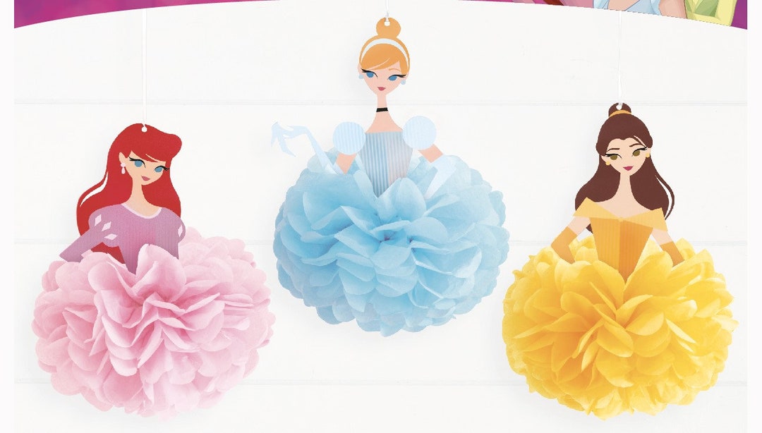 Disney Princess Mini Puff Decorations, Pretty Princess Birthday ...