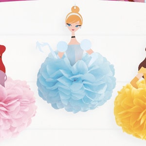 Disney Princess Mini Puff Decorations, Pretty Princess Birthday ...
