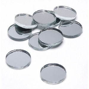 50 2 Round Glass Craft and Hobby Mirrors, Small Round Glass Mirrors, 2 ...