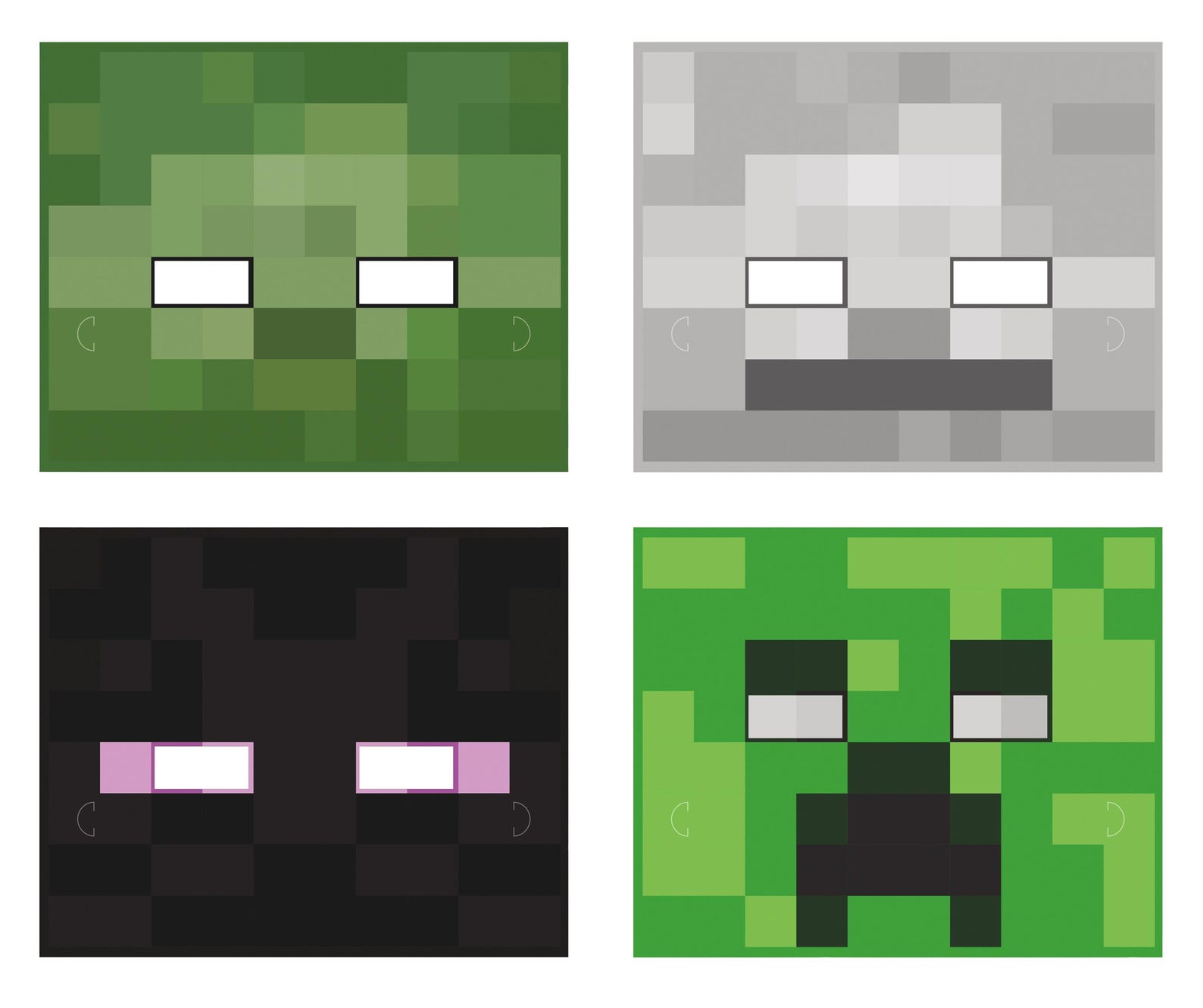 Minecraft Face Mask Party Favors, Minecraft Birthday, Boy Party, Video ...