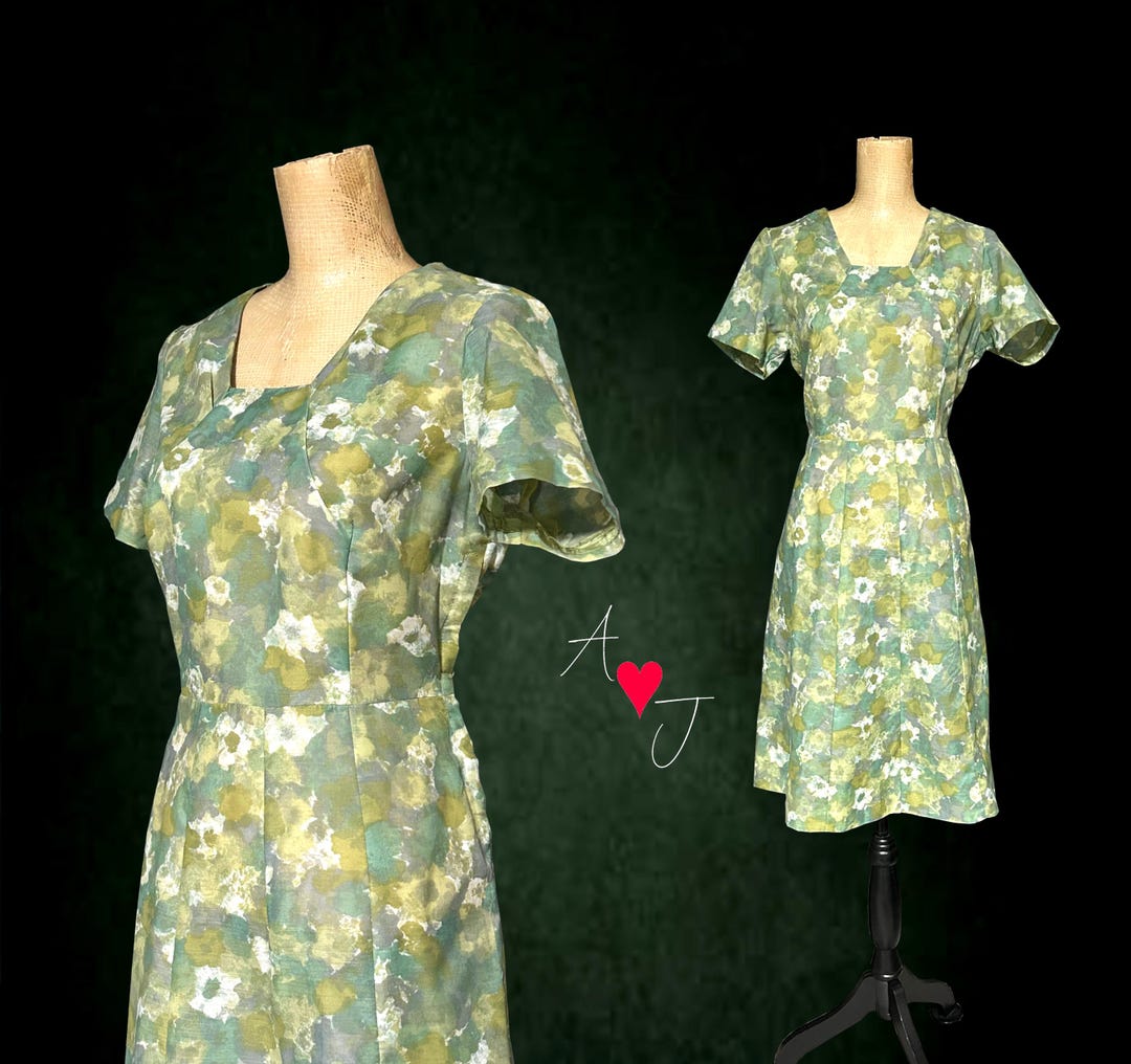1940"s Sheer Chiffon Summer Shift Dress | 40 Inch Bust - Etsy