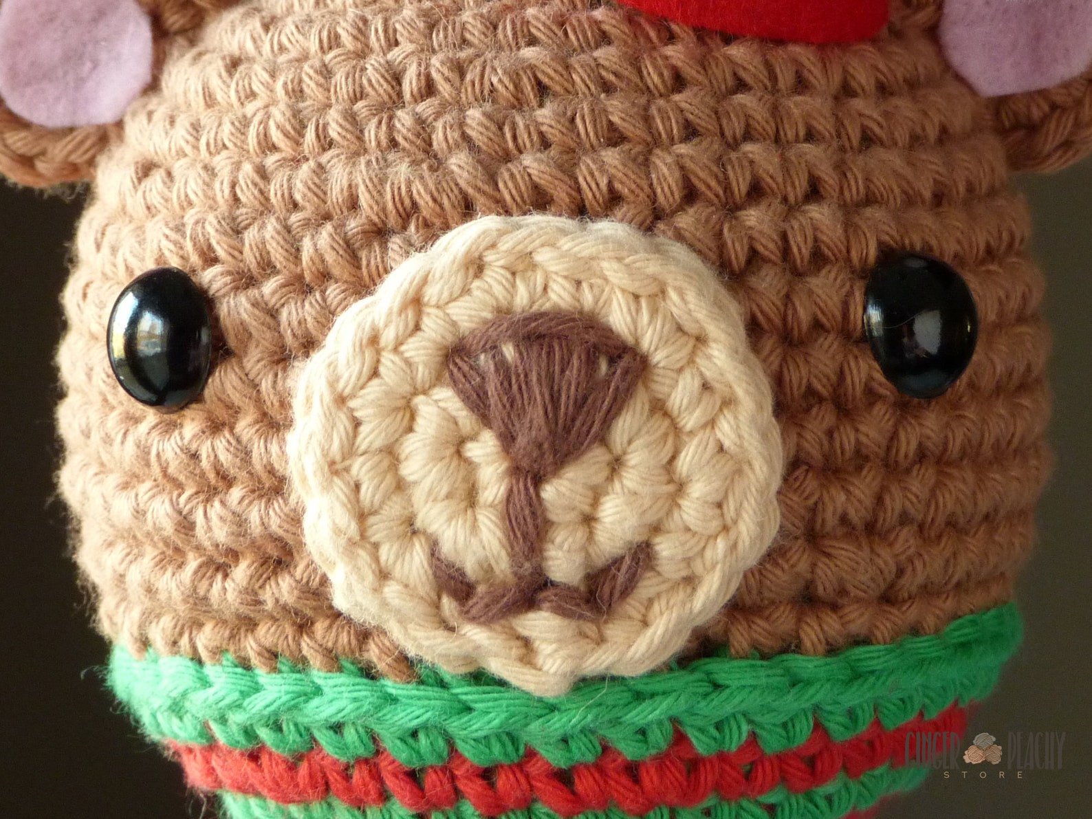 DIGITAL PATTERN Teddy the Elf Bear Christmas Ornament Crochet Pattern ...